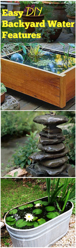 Easy DIY Backyard Water Features ~ Bless My Weeds