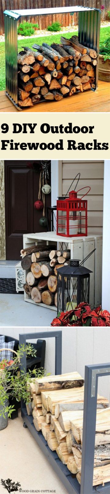 9 DIY Outdoor Firewood Racks ~ Bless My Weeds